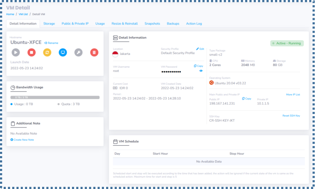 Using XFCE Desktop Environment on ServerStadium VM